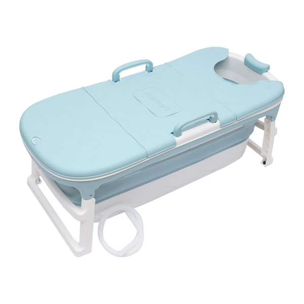 Denfer 54 3 Inches Portable Bathtub Thickened Foldable Home Spa Bath
